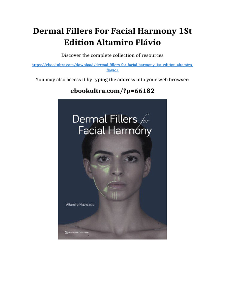 Dermal Fillers for Facial Harmony 1st Edition Altamiro Flávio latest ...