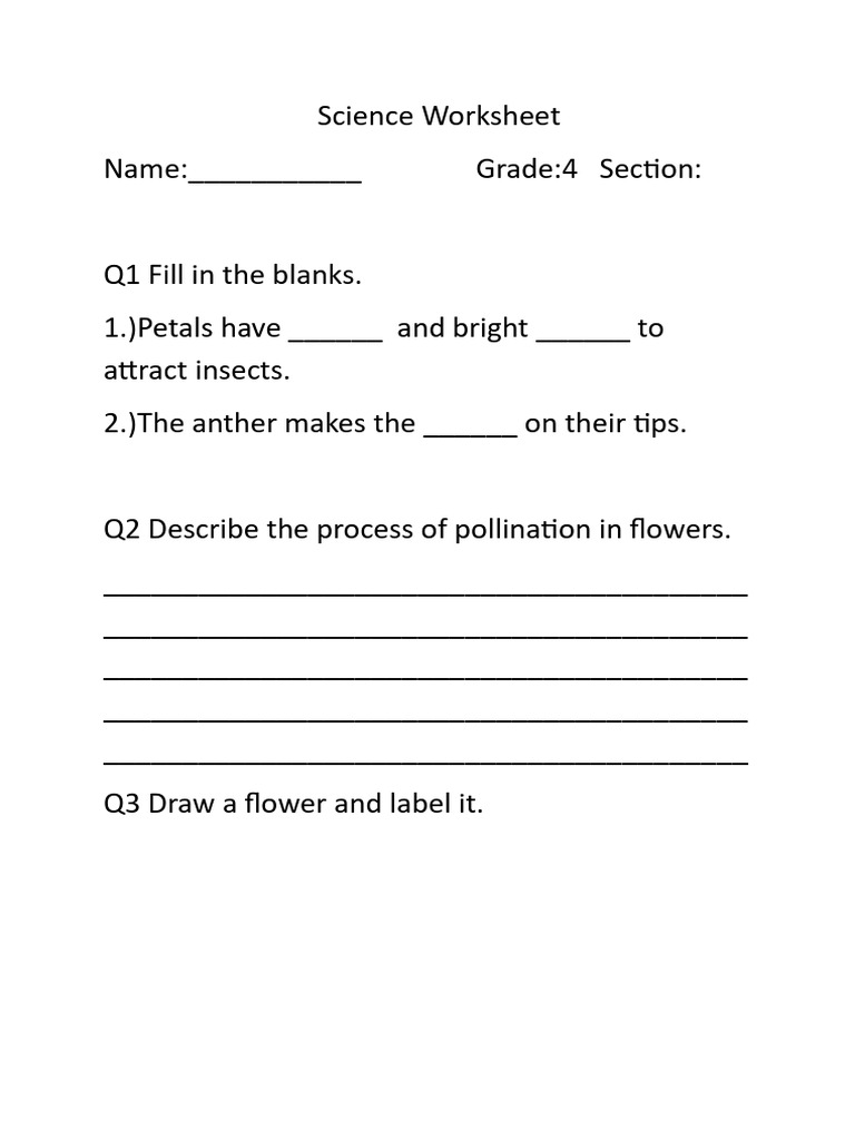 Science Worksheet | PDF