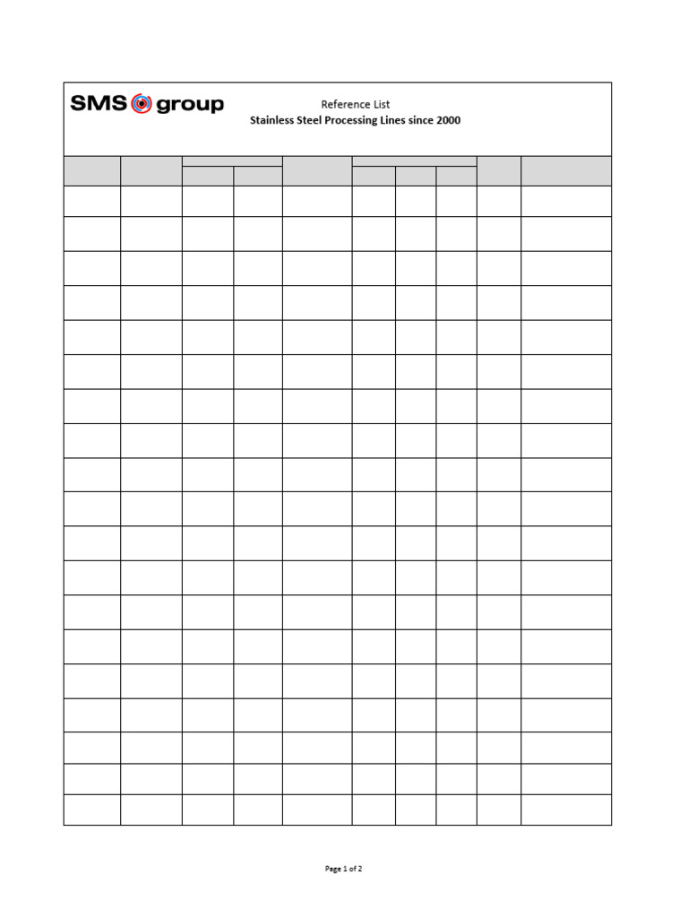 SMS Group - SS Strip Processing Lines Ref. Since 2000 | PDF | Steel ...