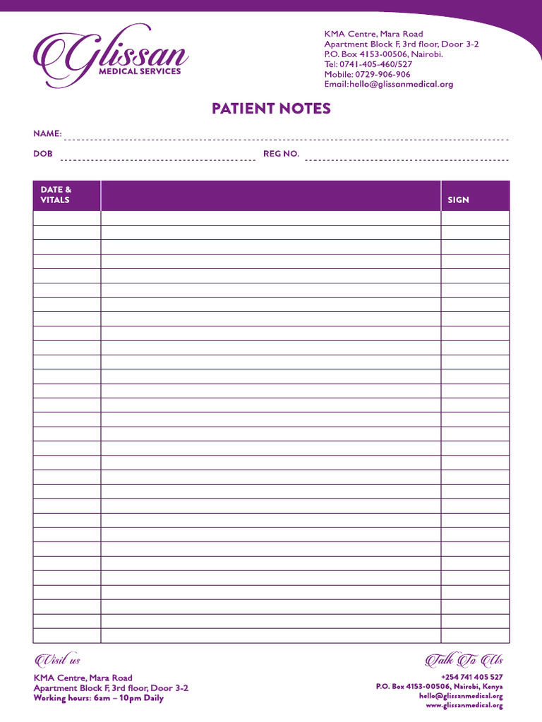 Patient Notes - 2026 | PDF