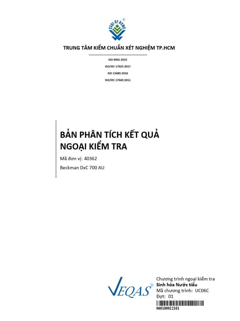 VEQAS_UC06C_01_01-01_40362_Beckman DxC 700 AU_1 (1) | PDF