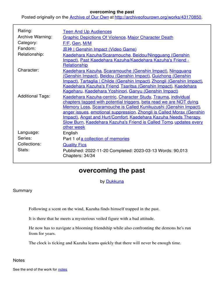 Overcoming The Past | PDF