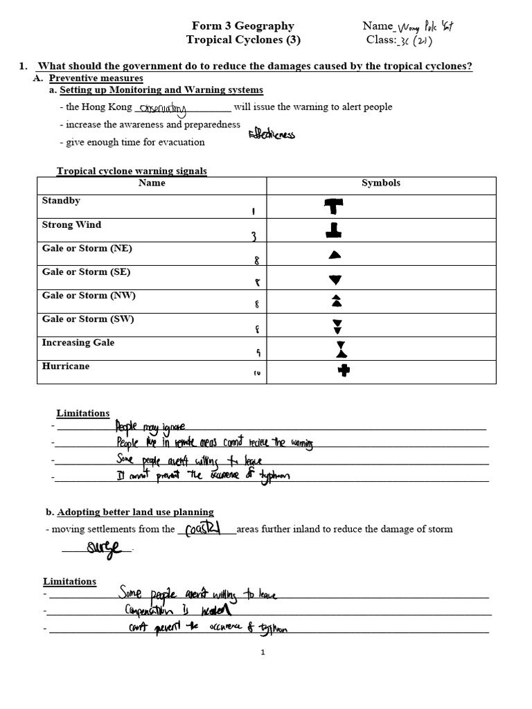 Tropical Cyclone Worksheet 4 | PDF | Tropical Cyclones | Atlantic ...