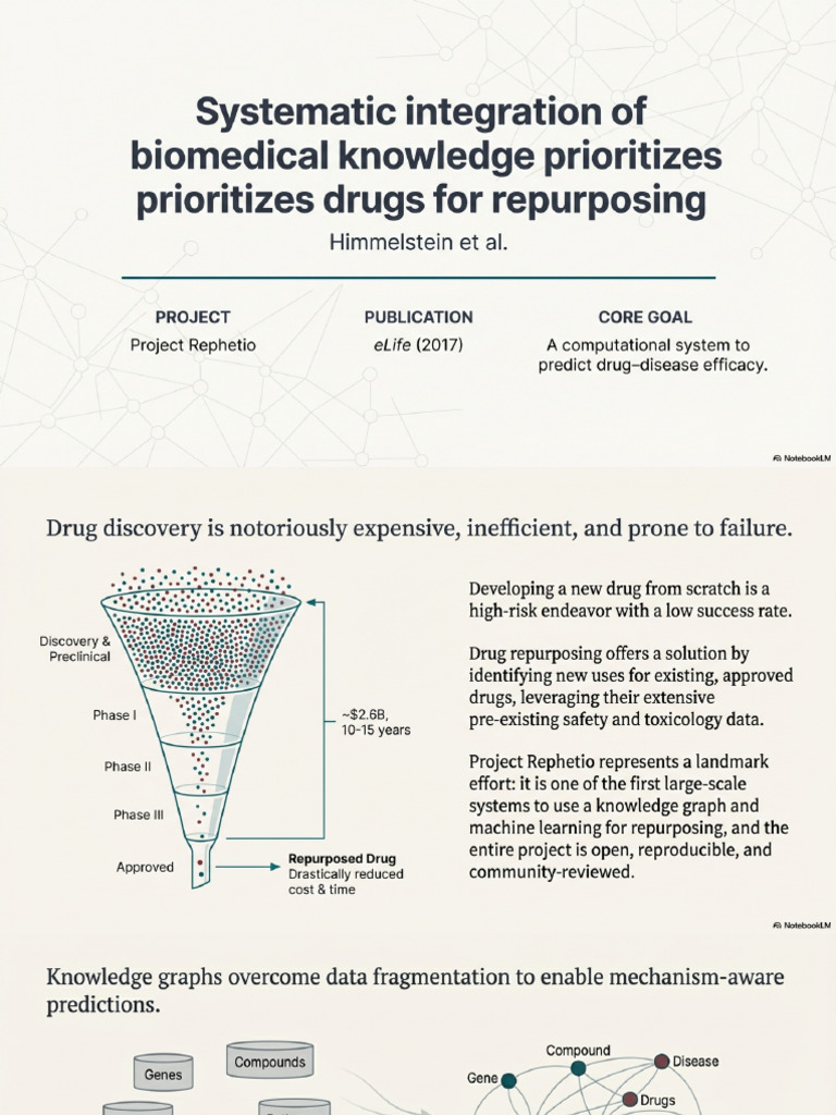 Project Rephetio a System for Drug Repurposing | PDF
