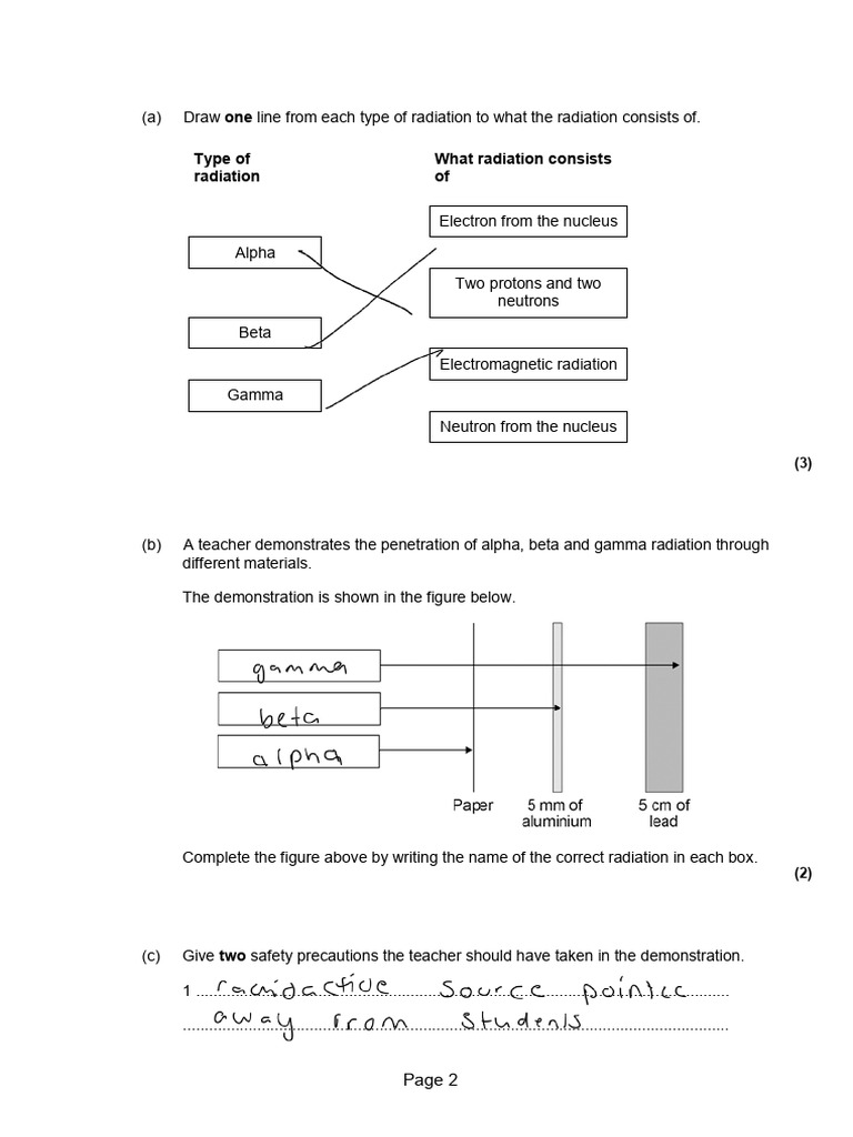Atoms - Nuclear Radiation 1 QP | PDF | Radioactive Decay | Atoms