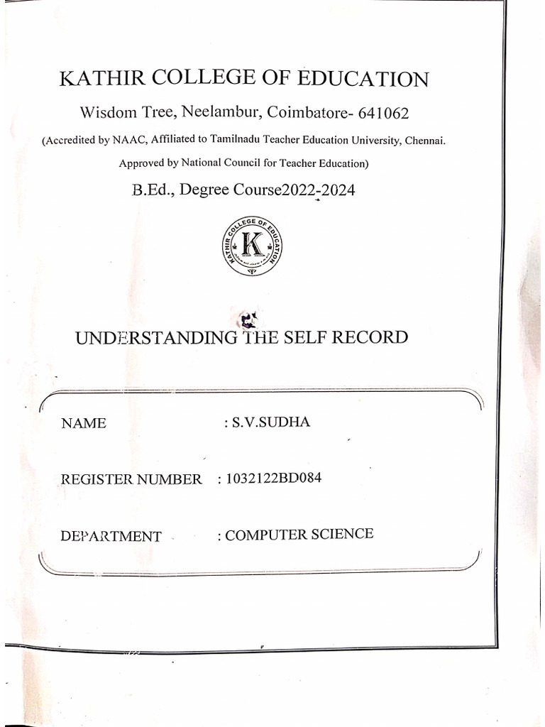 Epc -1 Understanding the Self-1 | PDF