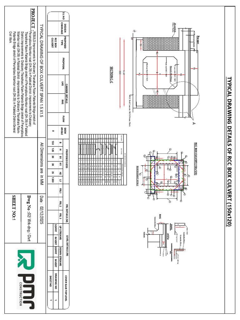 Culvert Drawing 150x120 | PDF | Civil Engineering | Building Materials
