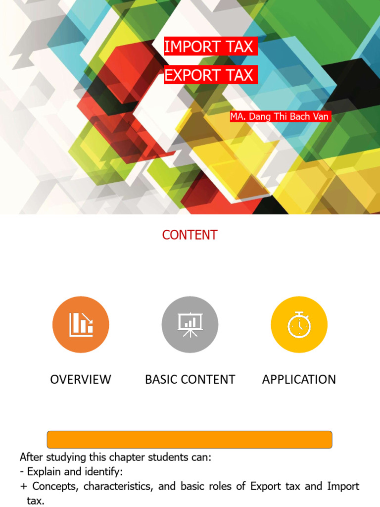 CH2_Import. Export Tax. Eng | PDF | Taxes | Tariff