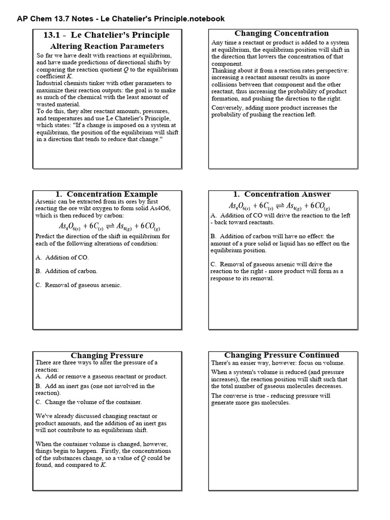 ap_chem_13.7-1 | PDF | Chemical Reactions | Chemical Equilibrium