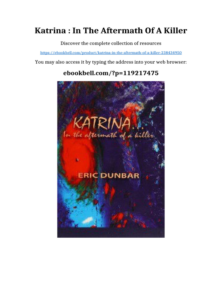 Katrina: in The Aftermath of A Killer No Waiting Time | PDF ...