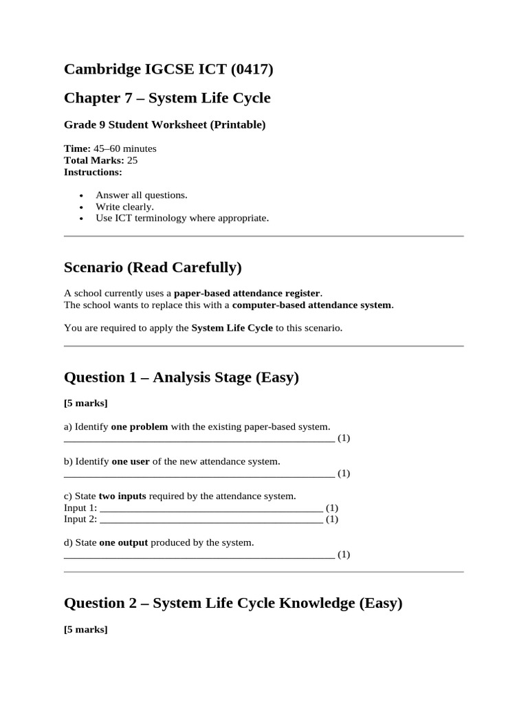 Cambridge IGCSE ICT Grade 9 - Activity | PDF | Computer Science ...