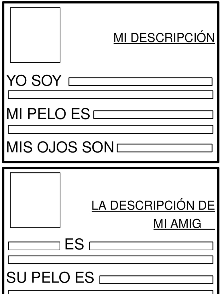 Descripción Física Personal y de Amigo | PDF