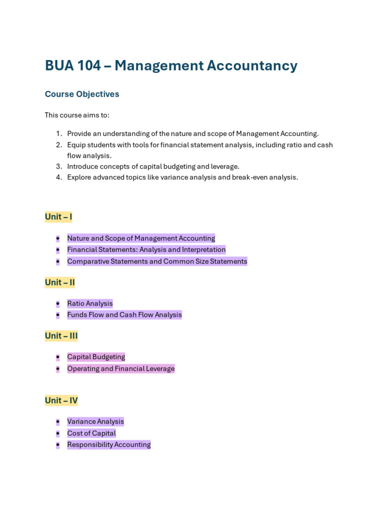 4 Management Accountancy | PDF