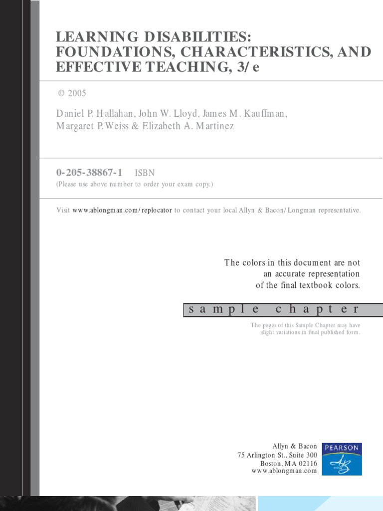 Learning Disabilities: Foundations, Characteristics, and Effective ...