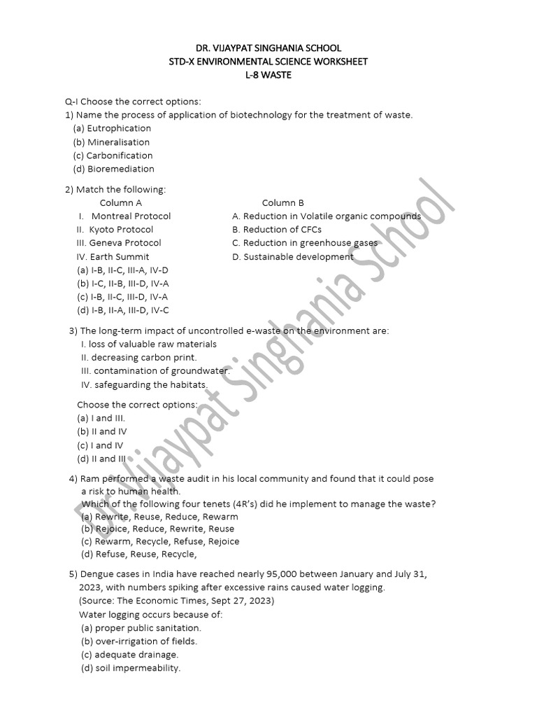 L-8 Waste WS | PDF | Compost | Waste