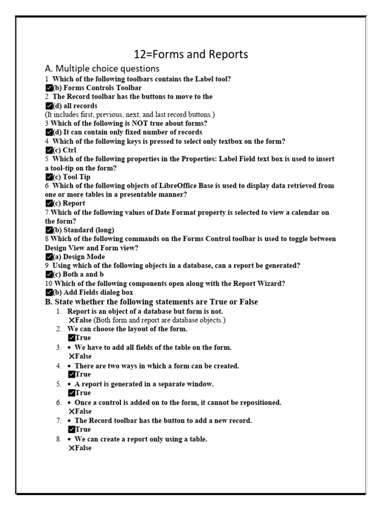 12- Forms and Report | PDF | Computing | Software