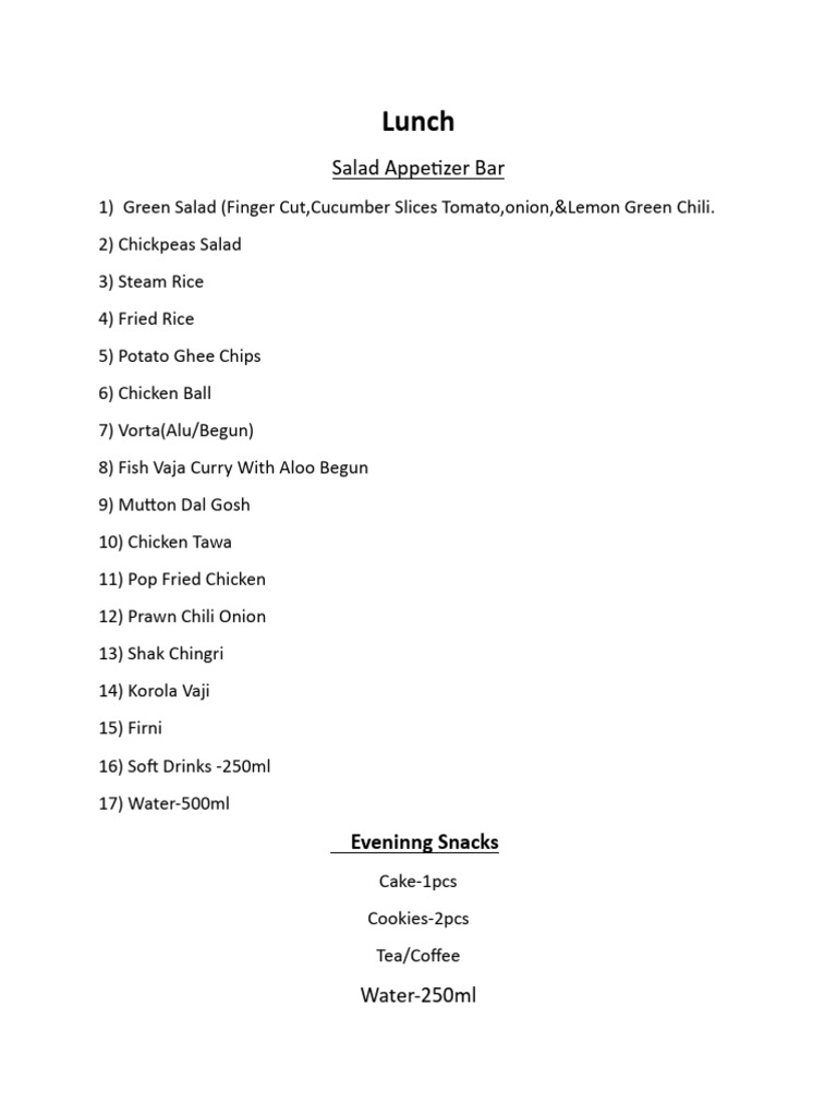 Lunch | PDF