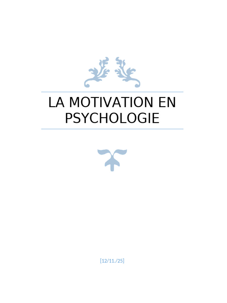 La Motivation | PDF | Motivation | Motivant