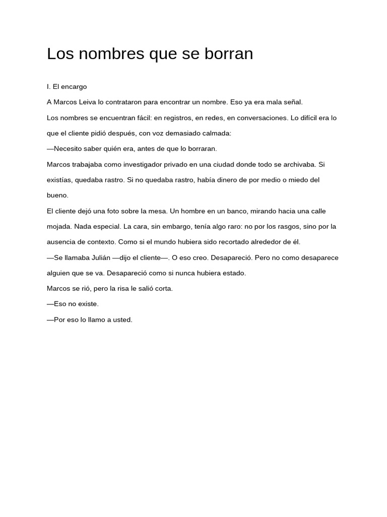 Los Nombres Que Se Borran | PDF