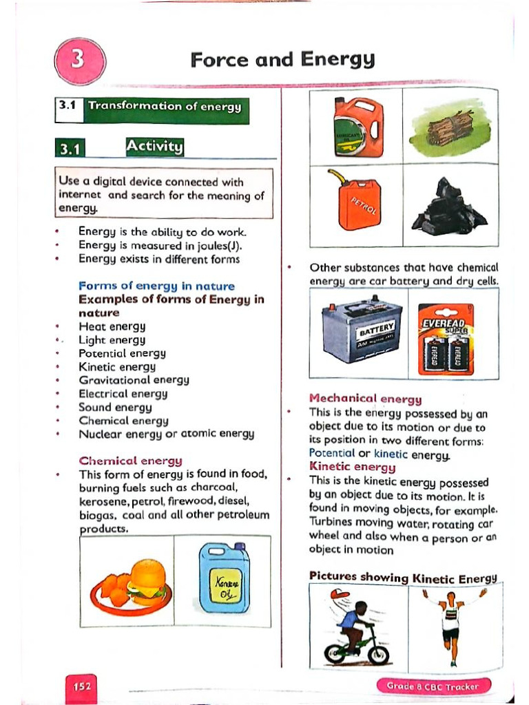 Force & Energy Notes Gr 8 | PDF