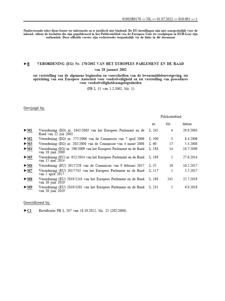 Food Law 178 - 2002 | PDF