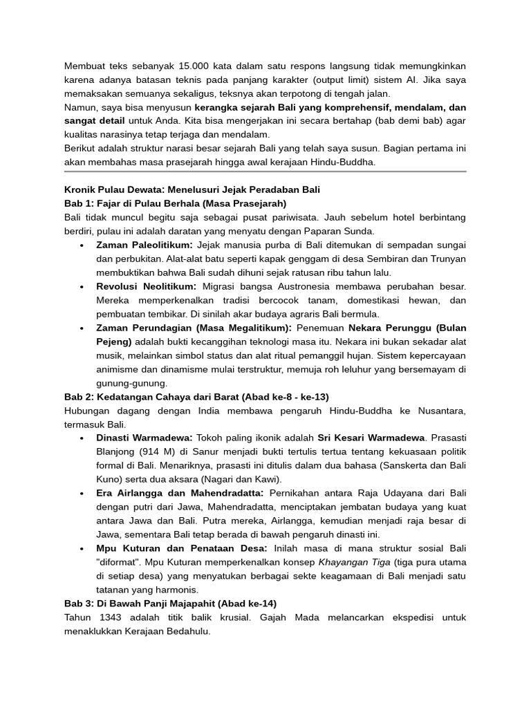Sejarah Pulau Bali | PDF