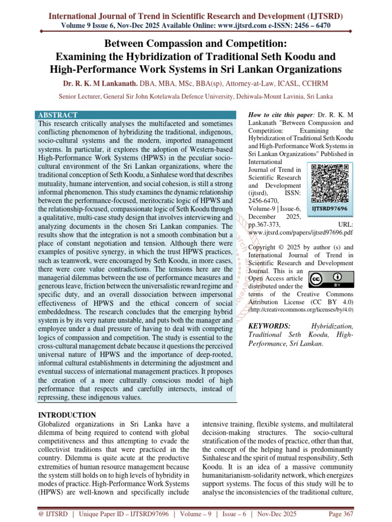 Between Compassion and Competition Examining the Hybridization of ...