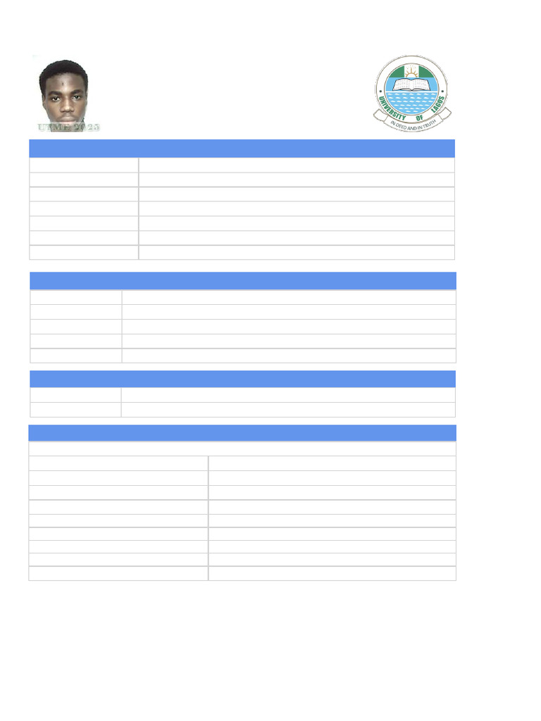 ApplicationFormPrintOut Obinna Obinna | PDF | Science
