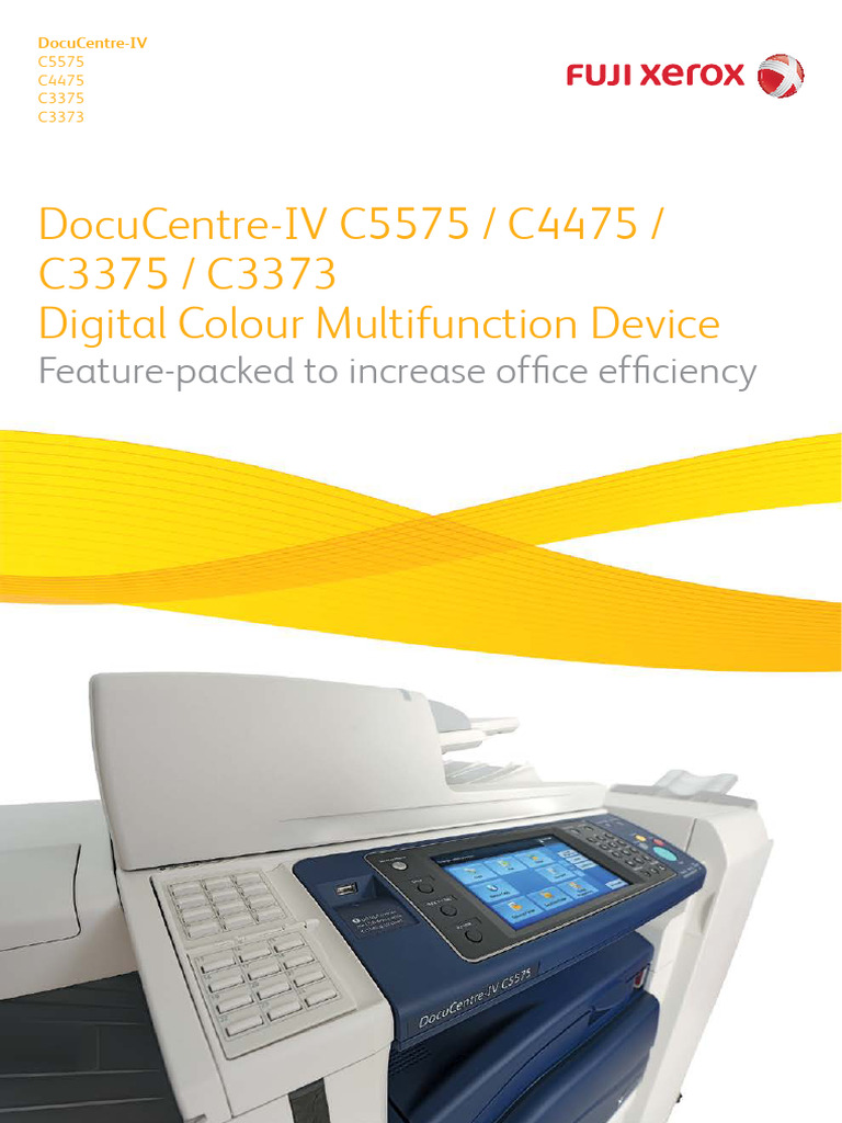 Fuji Xerox DocuCenter IV 4475 | PDF | Image Scanner | Fax