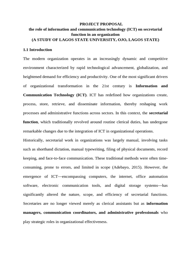 The Role of Information and Communication Technology (ICT) on ...