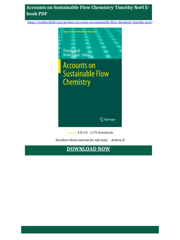 Accounts on Sustainable Flow Chemistry Timothy Noël eBook printable pdf ...
