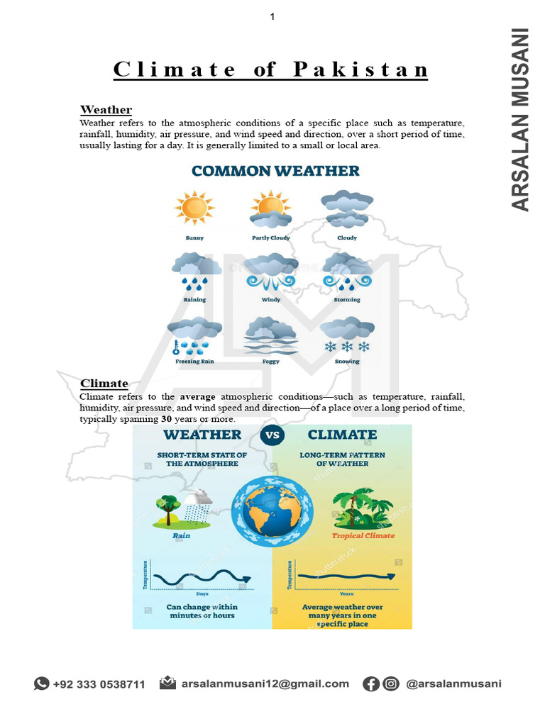 Geography Climate Notes | PDF | Tropical Cyclones | Precipitation
