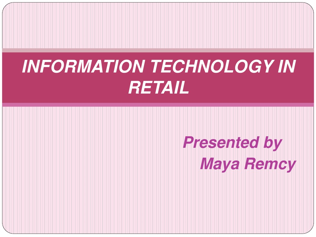 Information Technology in Retail | PDF | Point Of Sale | Radio ...