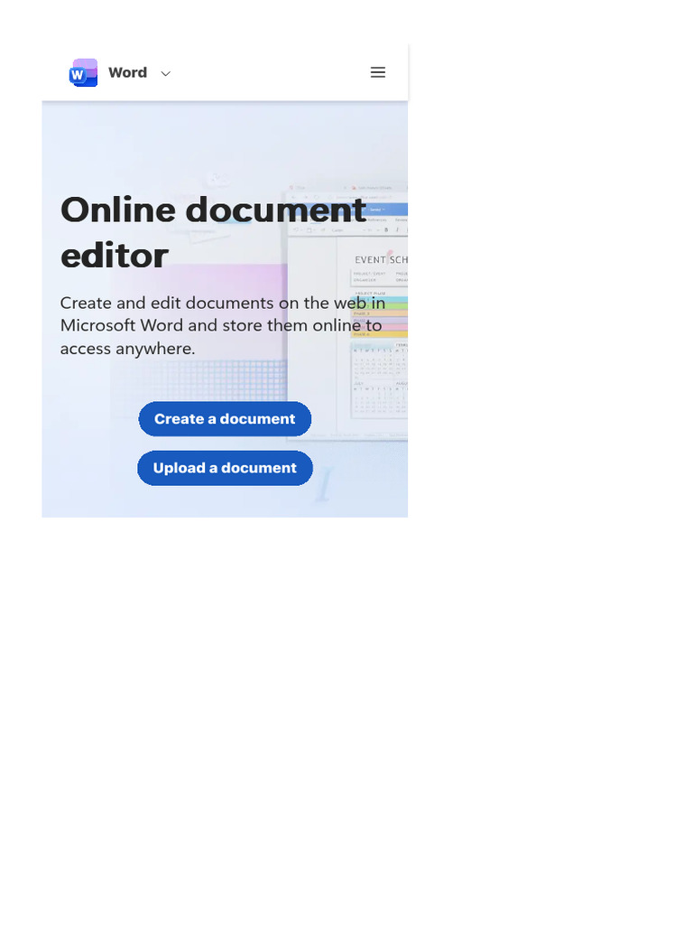 Free Online Document Editor - Microsoft Word | PDF