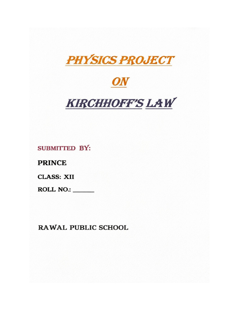 Physics Project | PDF