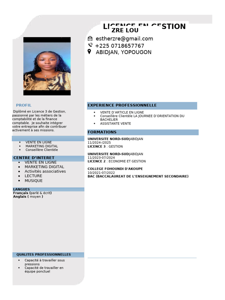 CV ZRE LOU 1 | PDF