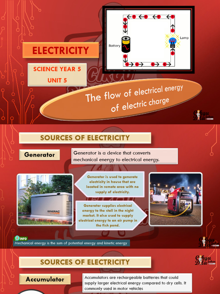 Science Year 5, Unit 5, Electricity (With Answer) | PDF | Electricity ...