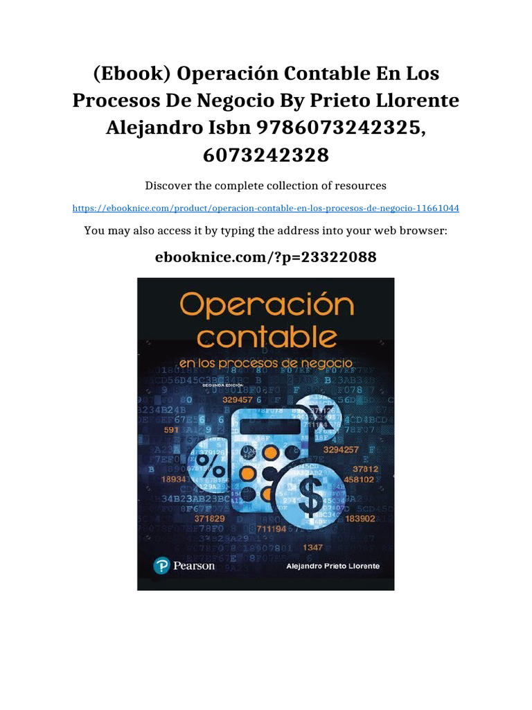 (Ebook) Operación contable en los procesos de negocio by PRIETO ...