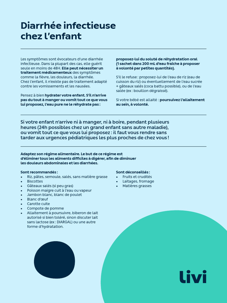 PDF Diarre Enfant | PDF | Diarrhée | Allaitement