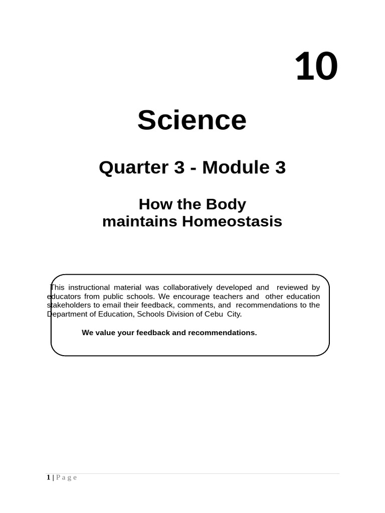 SCIENCE G10 Q3 Module THREE | PDF | Luteinizing Hormone | Neuron