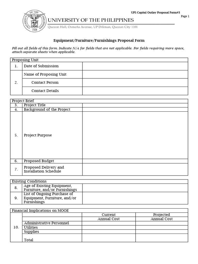Form For Furniture Proposal | PDF | Chess Openings | Chess