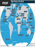 Major Straits of the World Map | PDF | Earth Sciences | Geography