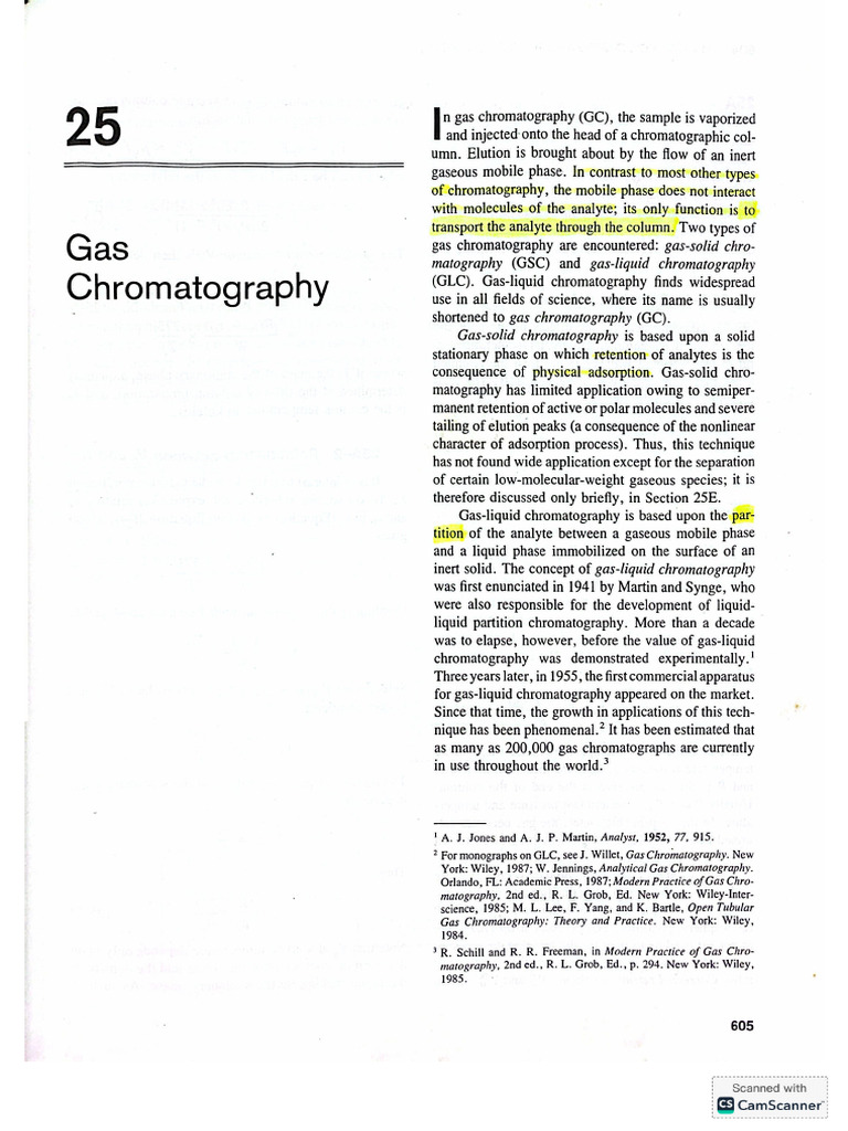 Notes Gas Chromatography | PDF
