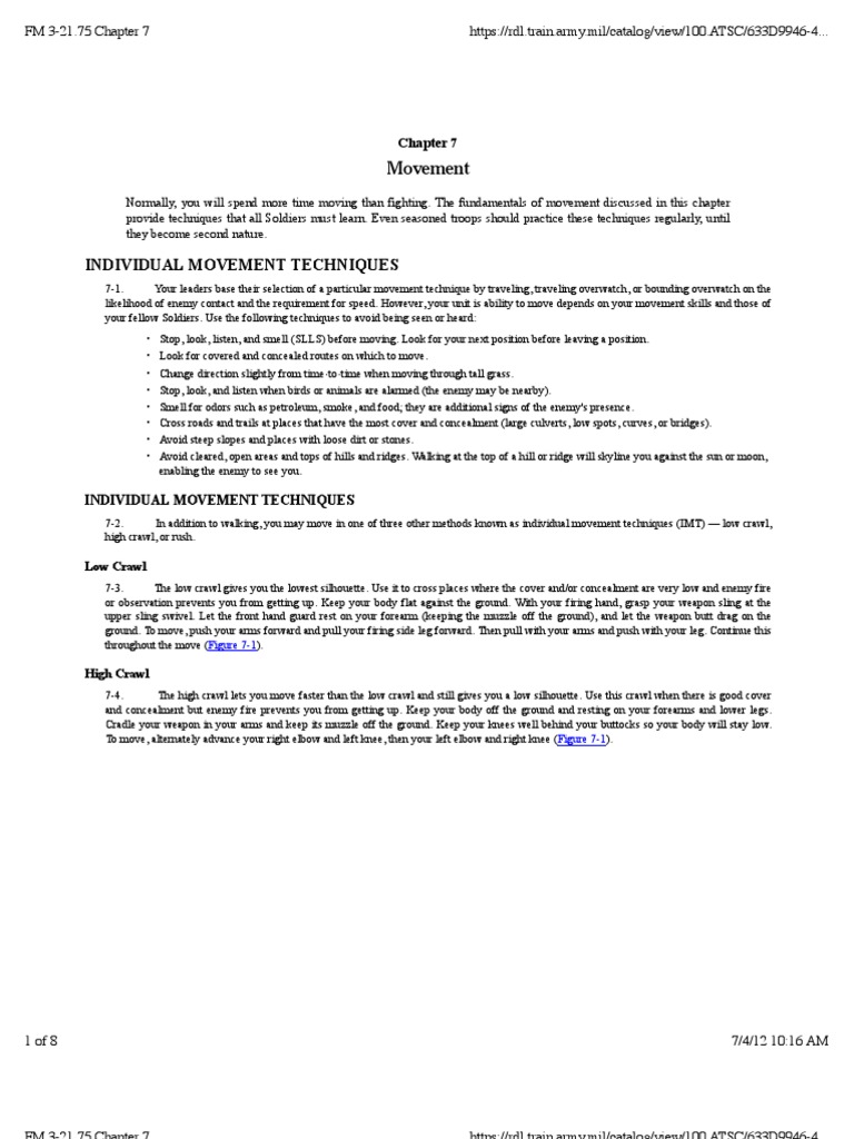 Army Individual Movement Techniques | PDF | Armoured Fighting Vehicles ...