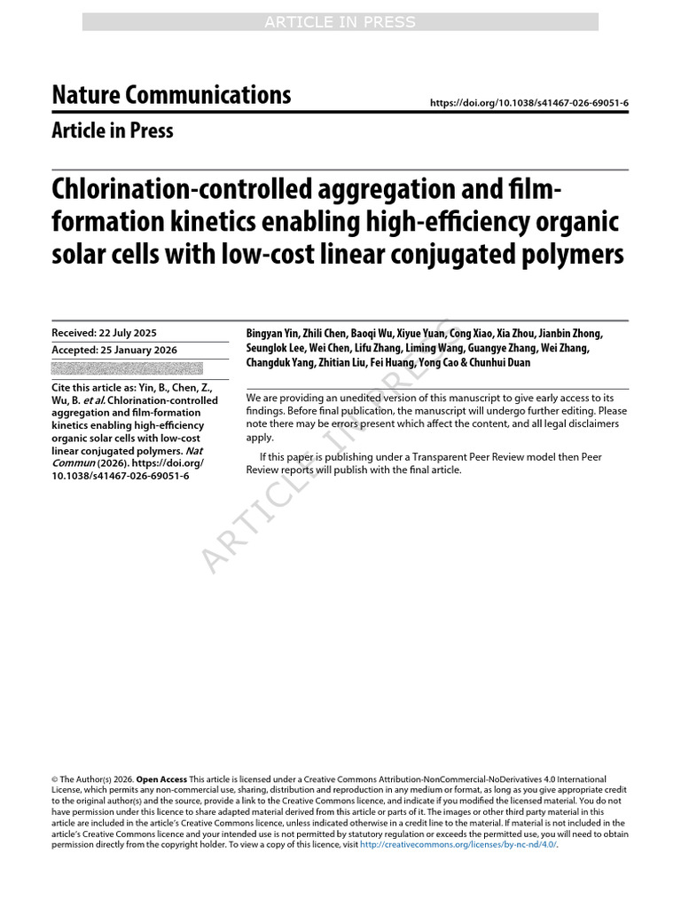 Chlorination-Controlled Aggregation | PDF | Polymers | Phases Of Matter