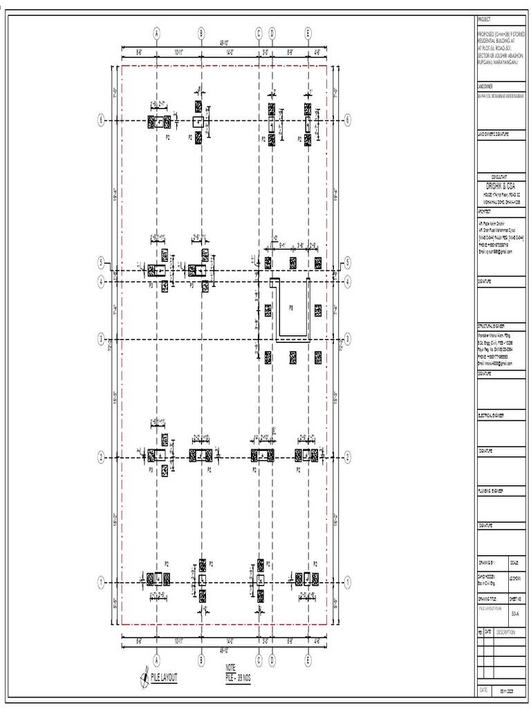 2. PILE LAYOUT & SECTIONAL DETAILS_(19-11-2025) | PDF | Concrete ...