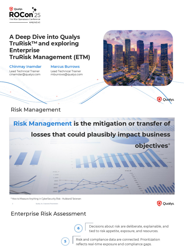 Handout - DeepDive Into Qualys TruRisk and Exploring ETM | PDF | Risk ...