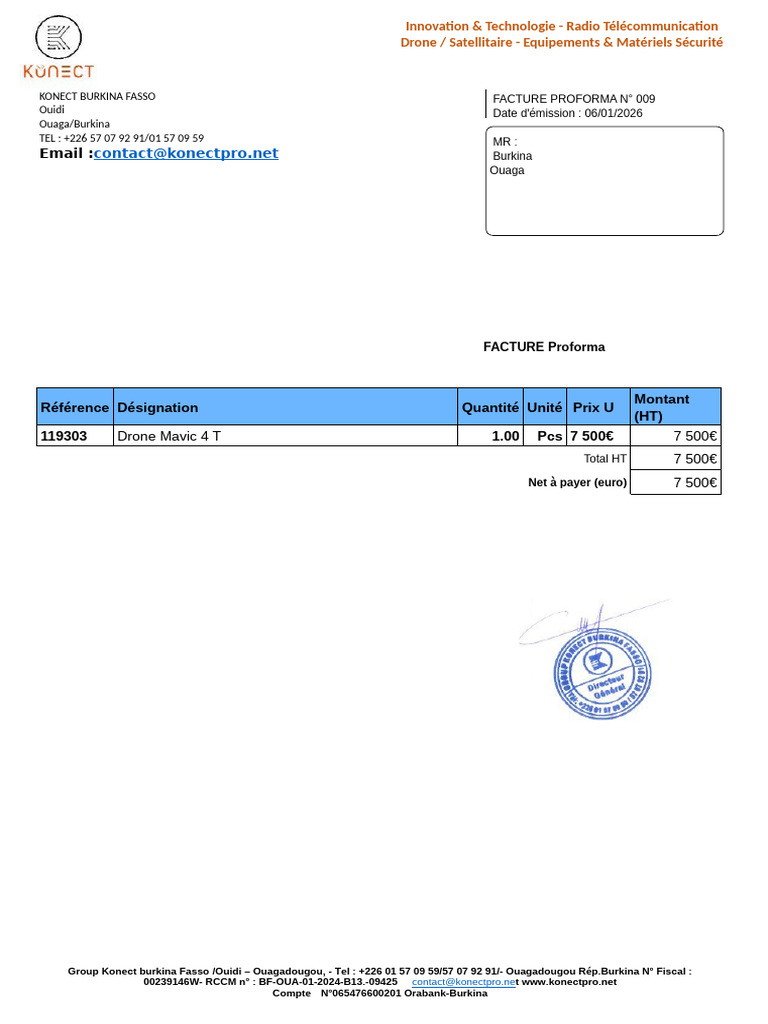 Facture Proforma 1 | PDF