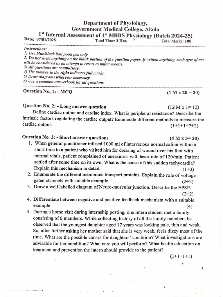 Physio 1st Term | PDF