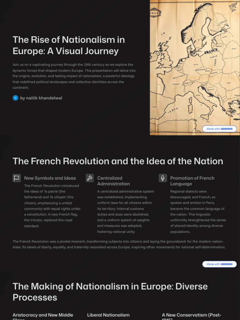 The Rise of Nationalism in Europe a Visual Journey | PDF | Nationalism ...